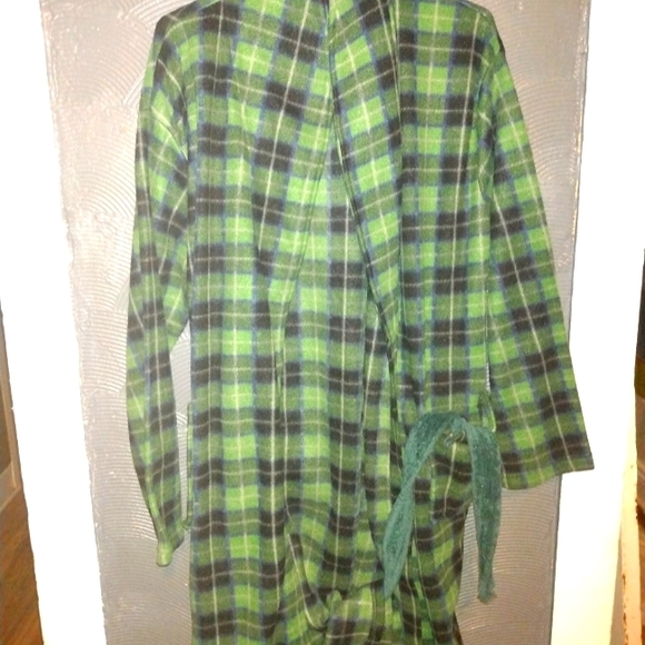 Hotel Spa Collection | Other | Mens Green And Navy Blue Plaid Robe 2x ...